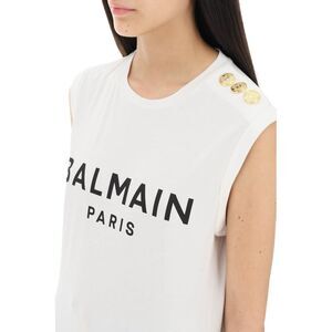 Balmain | Sweaters | Balmain Logo Top With Embossed Buttons | Poshmark